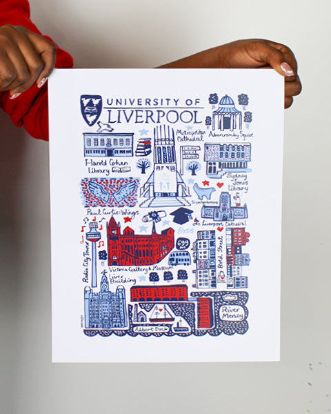 University of Liverpool illustration Art print by Julia Gash ...