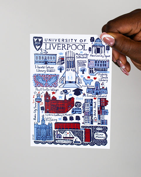 Julia Gash University of Liverpool landmarks Post Card – Liverpool ...